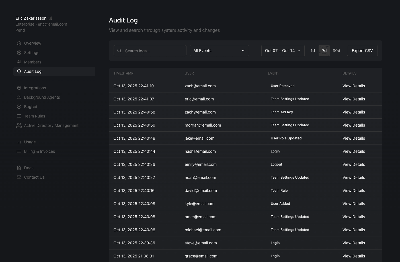 Dashboard | Cursor Docs