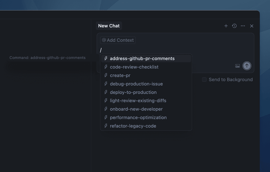 Commands | Cursor Docs