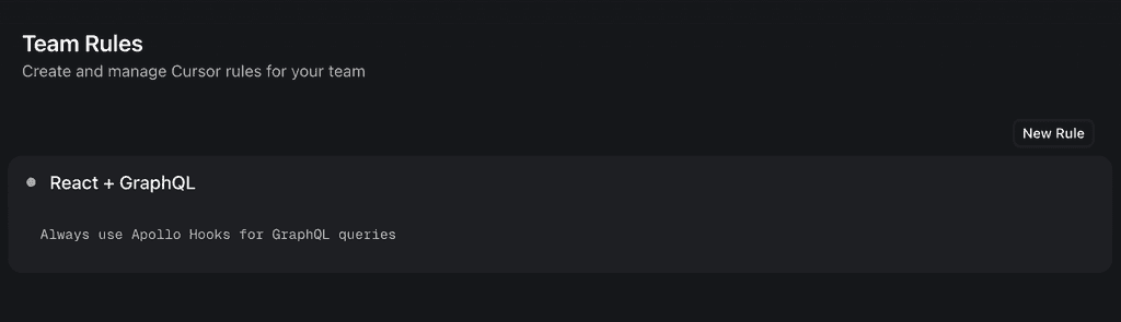 Rules | Cursor Docs
