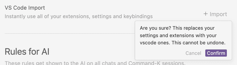 VS Code Migration | Cursor Docs