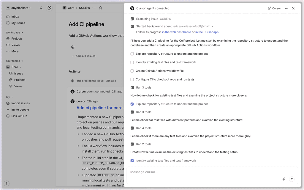 Linear | Cursor Docs