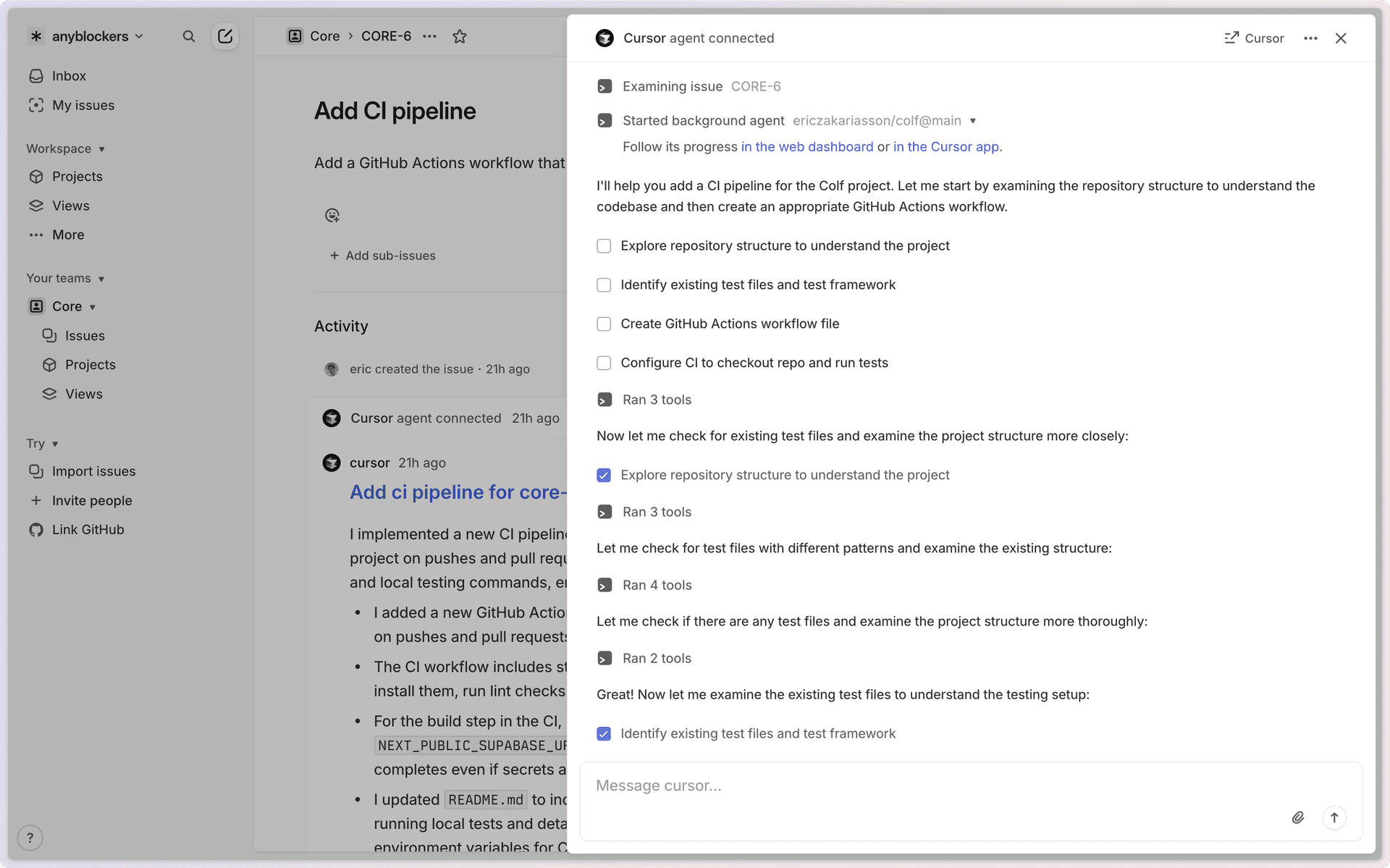 Linear | Cursor Docs