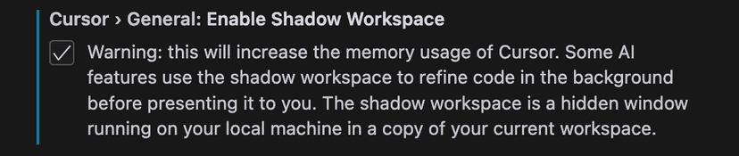 Iterating with shadow workspaces · Cursor